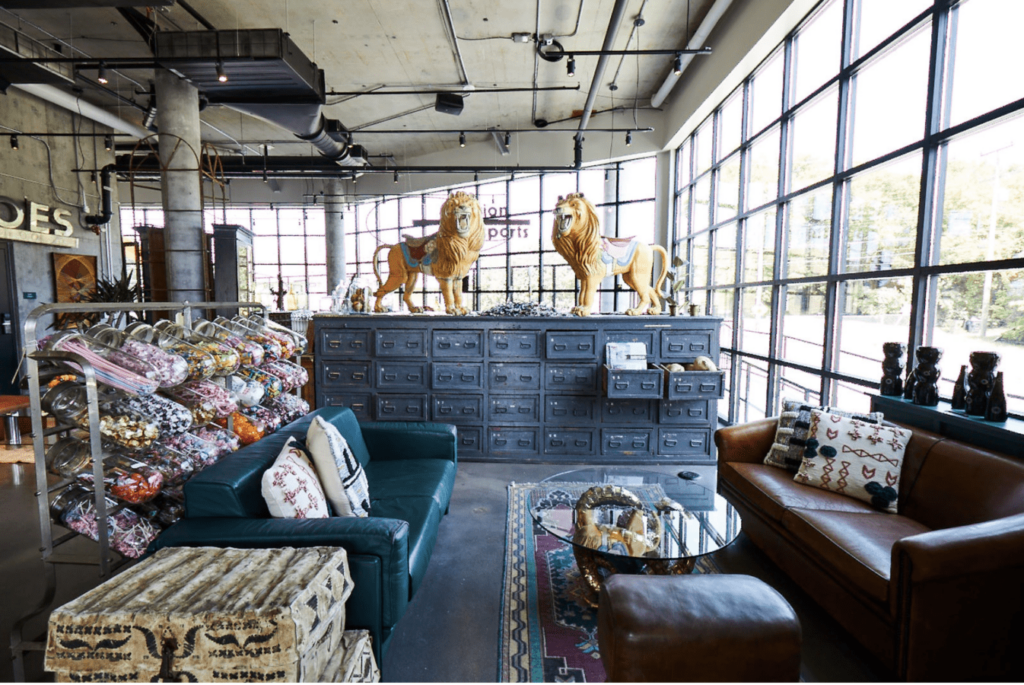 Nashville boutique hotel lobby: Fieldhouse Jones – Debra Baum Design